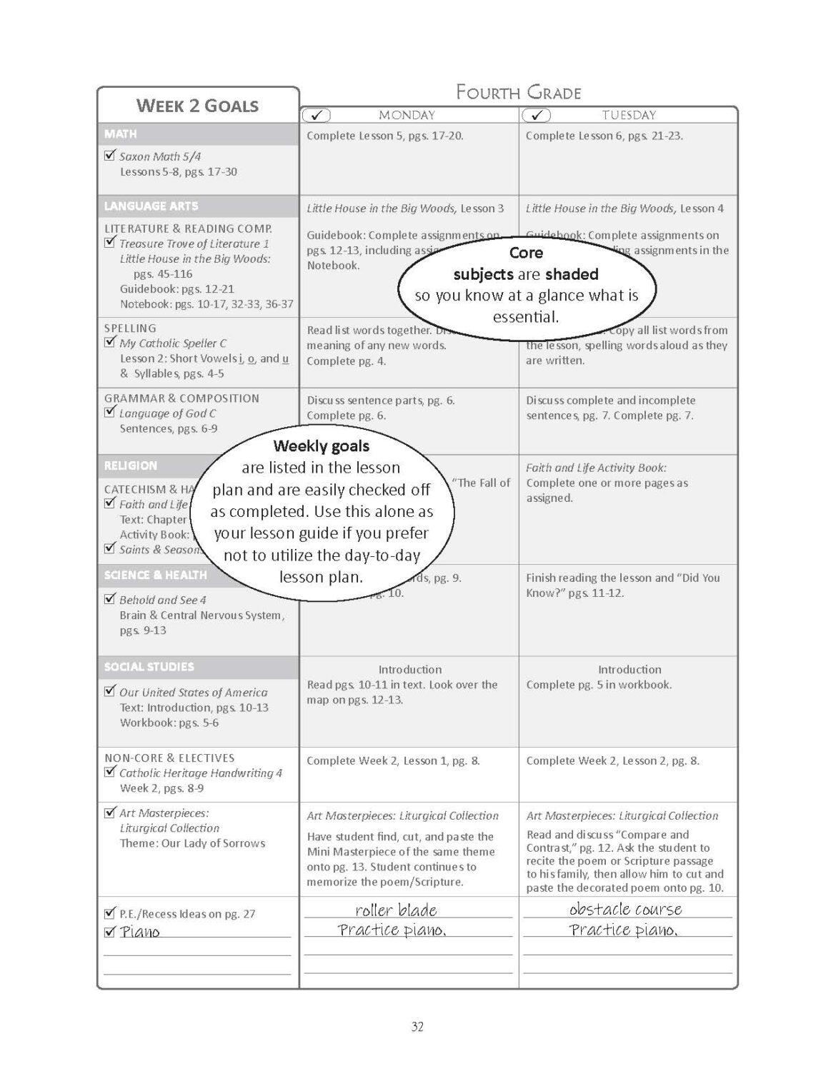 CHC Lesson Plans: Fourth Grade - Catholic Heritage Curricula