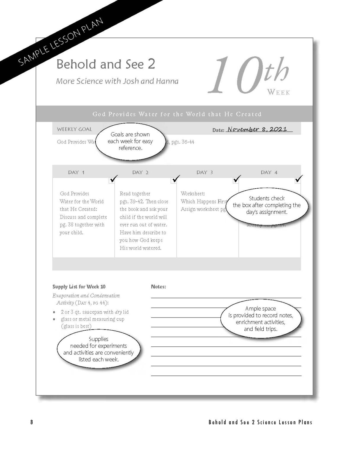 Behold and See 2 Daily Lesson Plans - Catholic Heritage Curricula