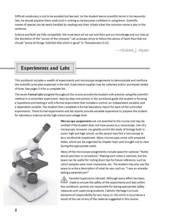 Life Science - Catholic Heritage Curricula