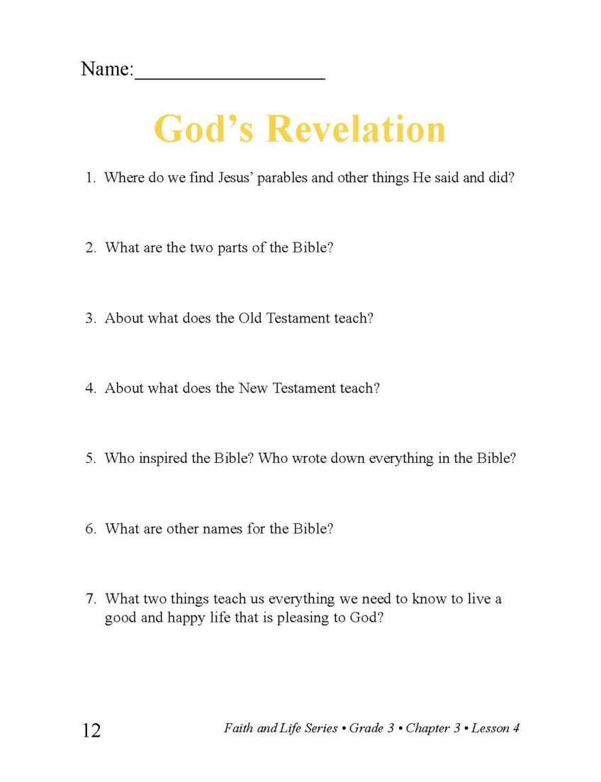 Faith and Life, Grade 3: Our Life with Jesus - Catholic Heritage Curricula