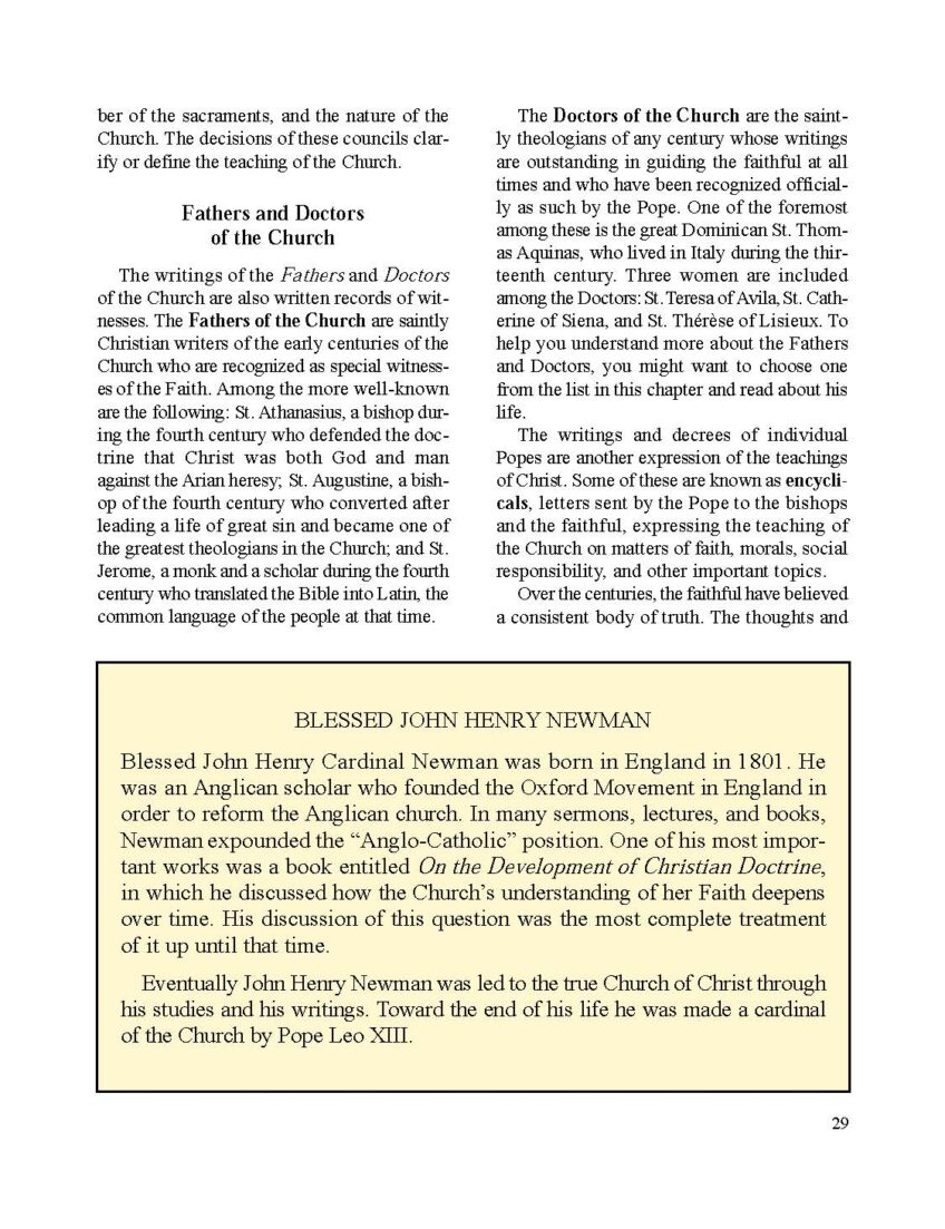 Faith and Life, Grade 8: Our Life in the Church - Catholic Heritage ...