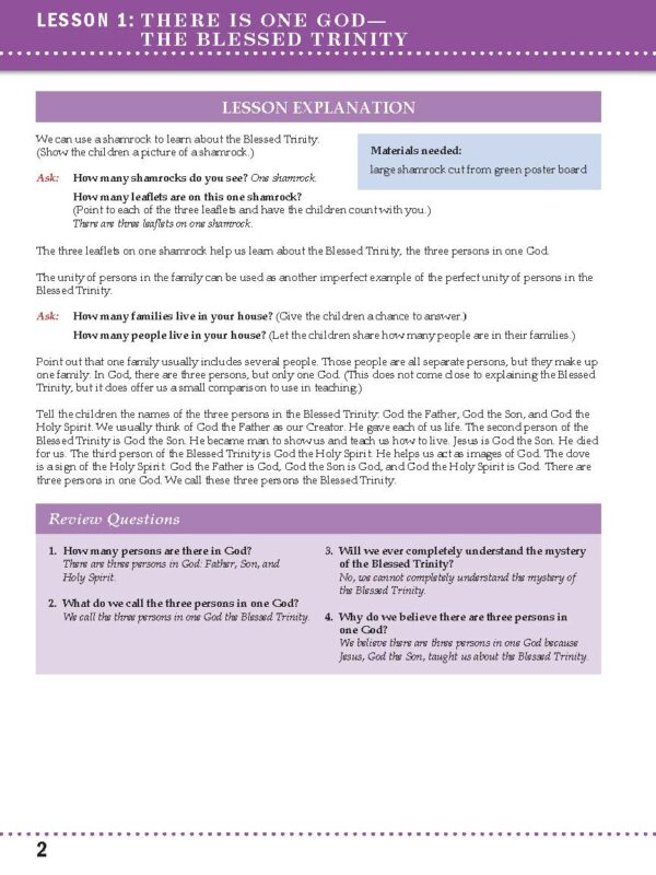 Who Am I? Religion: Preschool - Catholic Heritage Curricula