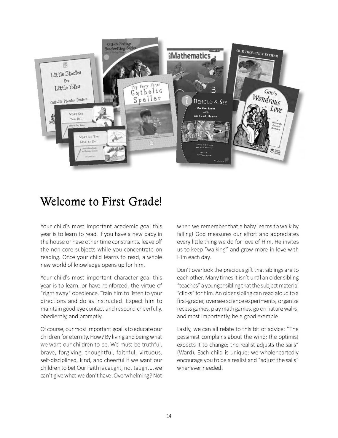 CHC Lesson Plans: First Grade - Catholic Heritage Curricula