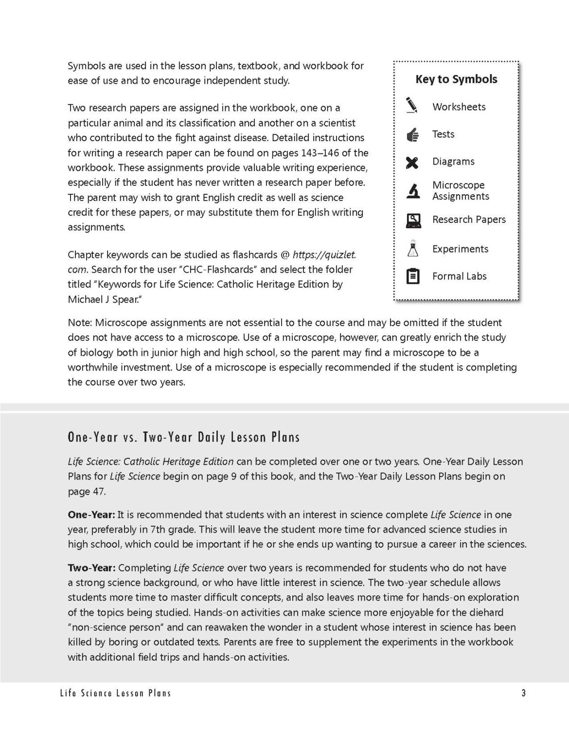 E-BOOK: Life Science Daily Lesson Plans - Catholic Heritage Curricula