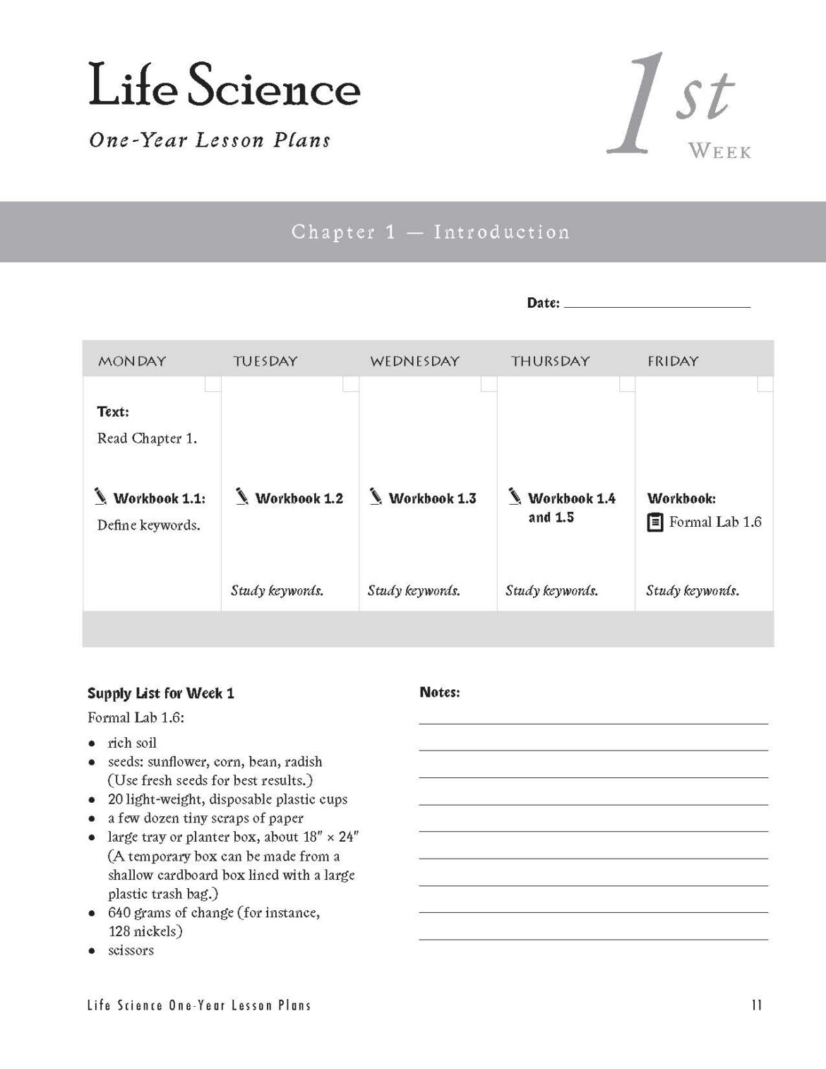 E-BOOK: Life Science Daily Lesson Plans - Catholic Heritage Curricula