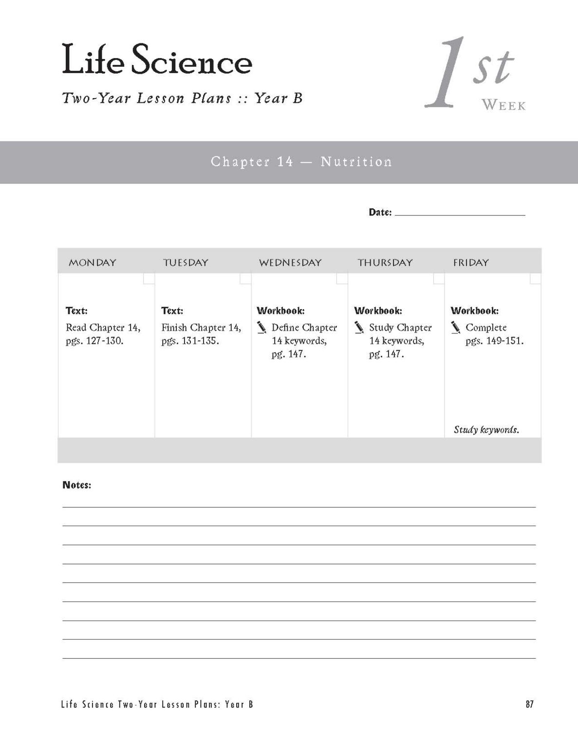 E-BOOK: Life Science Daily Lesson Plans - Catholic Heritage Curricula