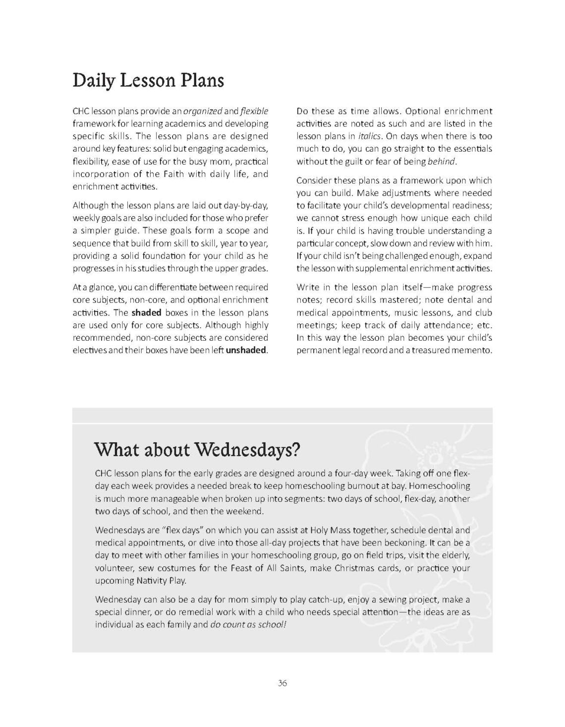 CHC Lesson Plans: Second Grade - Catholic Heritage Curricula