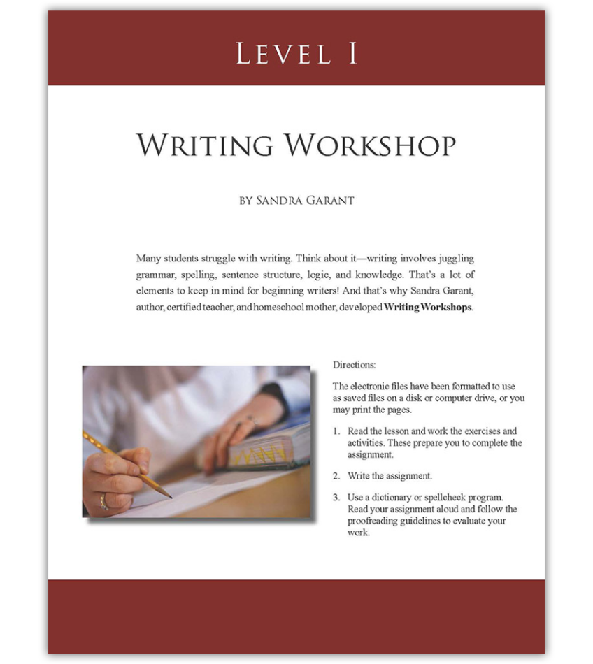 E-BOOK: Writing Workshop I - Catholic Heritage Curricula