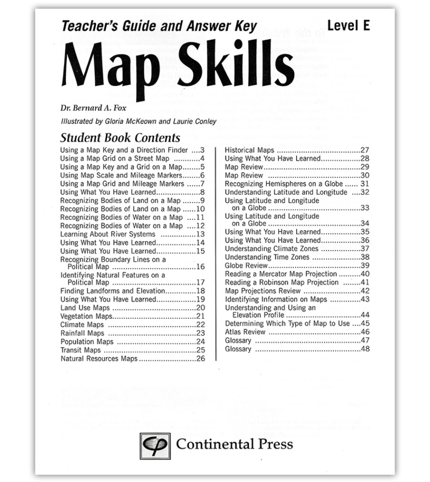 Map Skills E (Answer Key) - Catholic Heritage Curricula